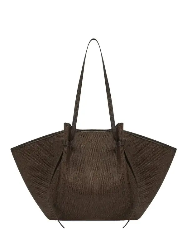 Yuzefi Mochi Raffia Bag - Brown