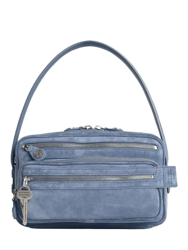 Acne Studios Suede Camera Bag With Silver Hardware - Blue