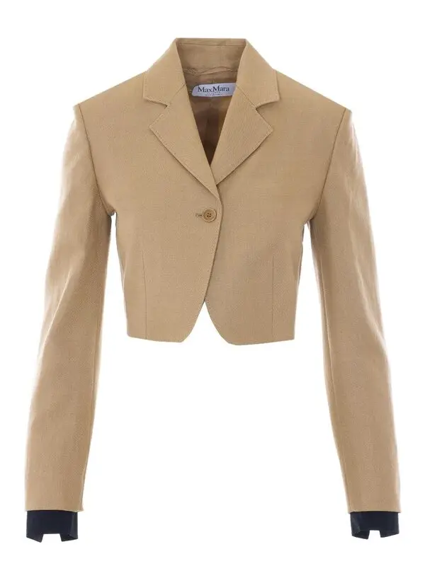 Max Mara Cropped Jacket - Cream
