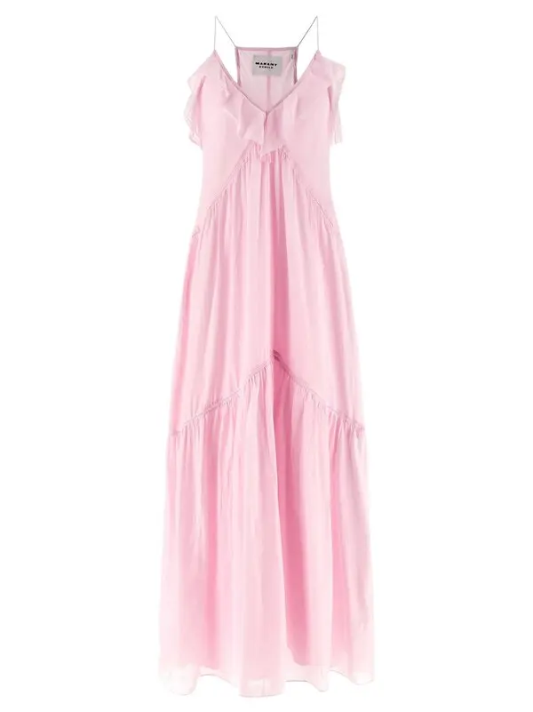 Isabel Marant Étoile Vasma Cotton Voile Maxi Dress - Pink
