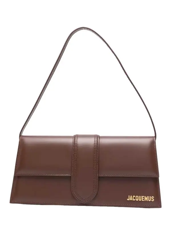 Jacquemus Leather Shoulder Bag With Buckle Closure - Brown