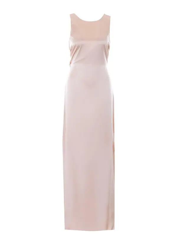 Max Mara Sleeveless Satin Dress - Pink