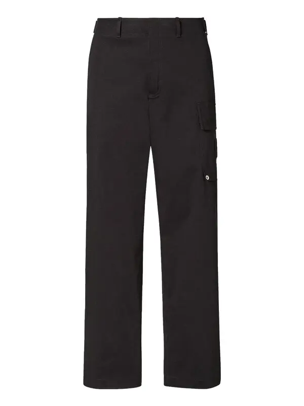 Fendi Cargo Pants With Logo Detail - Black