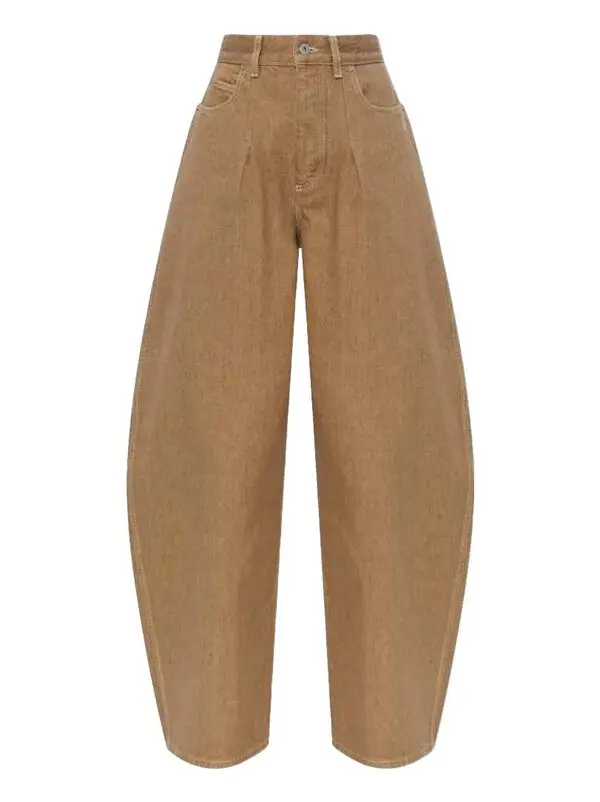 Jacquemus Wide-leg Pleated Jeans - Brown