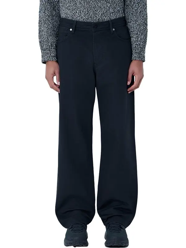 Stone Island Wide-leg Five-pocket Denim Trousers - Black