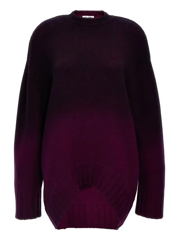 Attico Oversized Wool & Cashmere Blend Knit Dress - Purple
