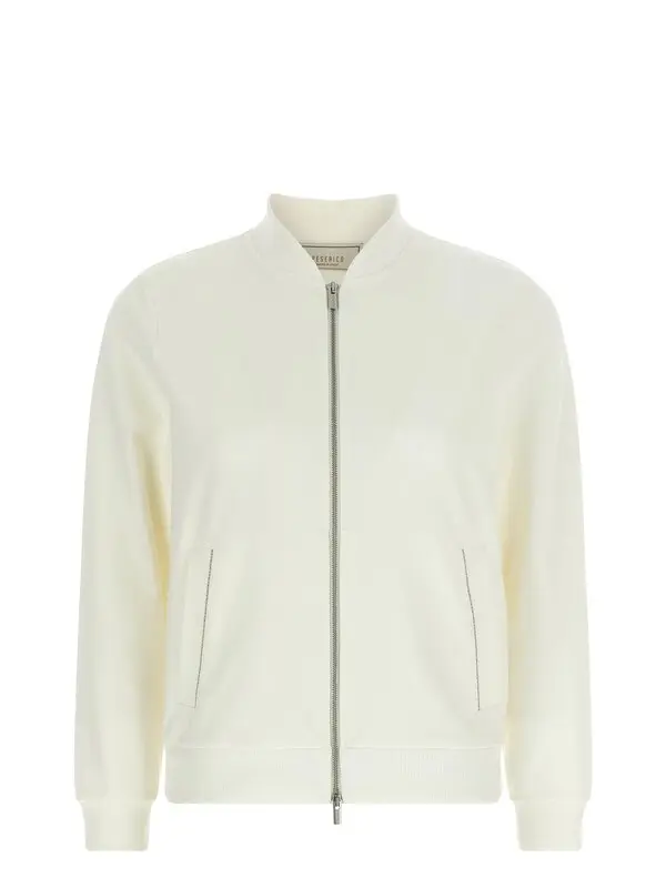 Peserico Punto Luce" Zip-up Sweatshirt - White