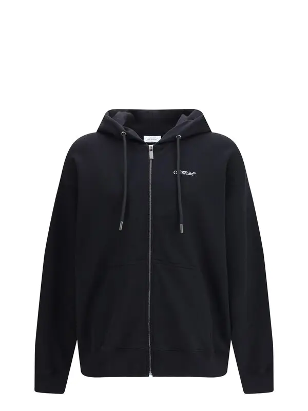 Off-White Half Arrow Skate Zip-up Hoodie - Black