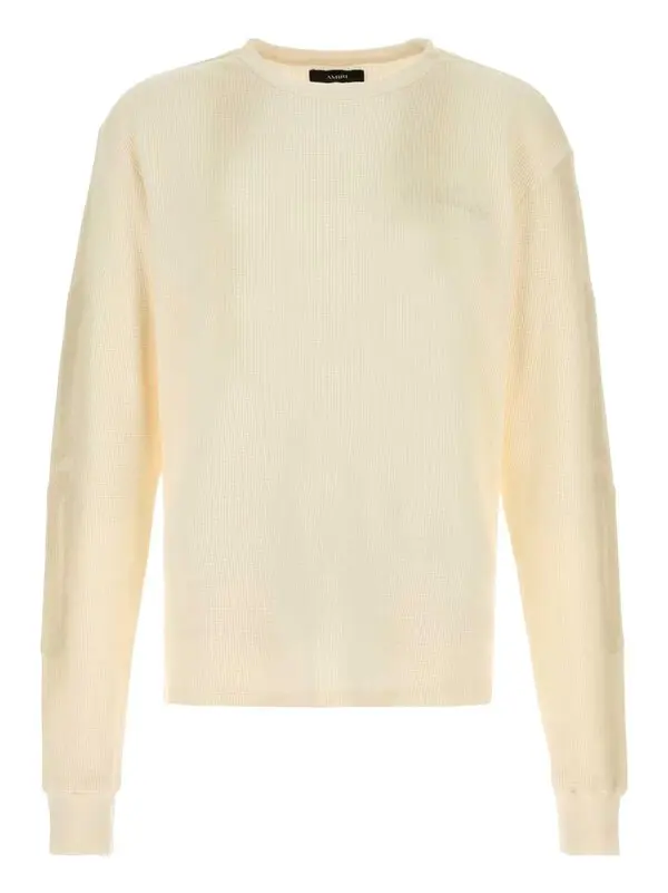 Amiri Cream Cotton Sweater - Yellow