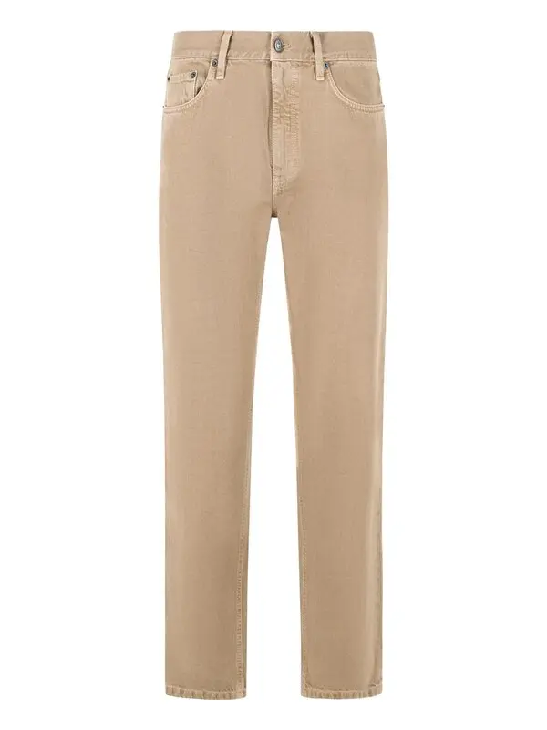 Zegna Beige Cotton Jeans - Cream