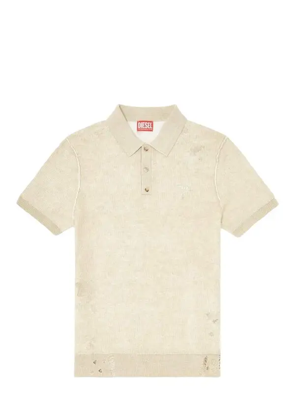 DIESEL® K-danny Polo Shirt With Distressed Effect - Multicolor