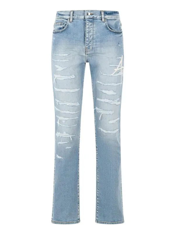 Amiri Slim Light Cotton Jeans - Blue