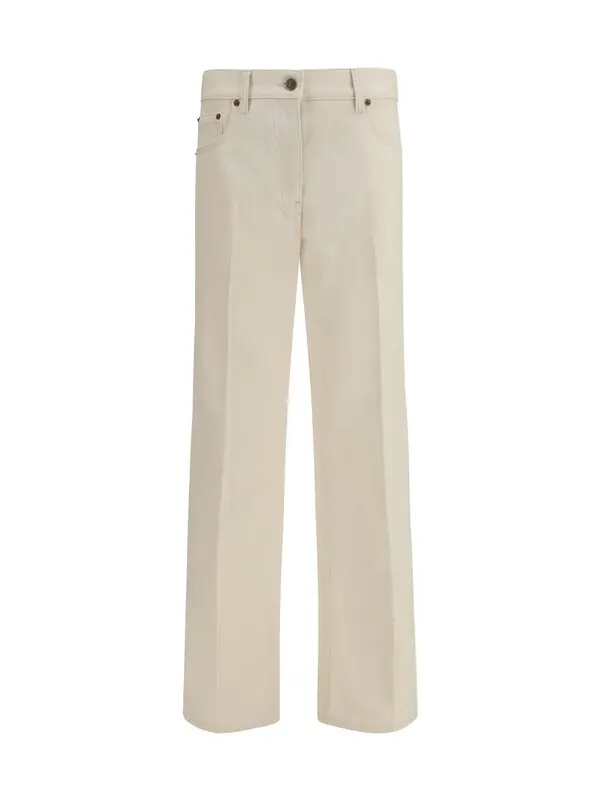 Valentino Garavani Five-pocket Flare Pants - Cream