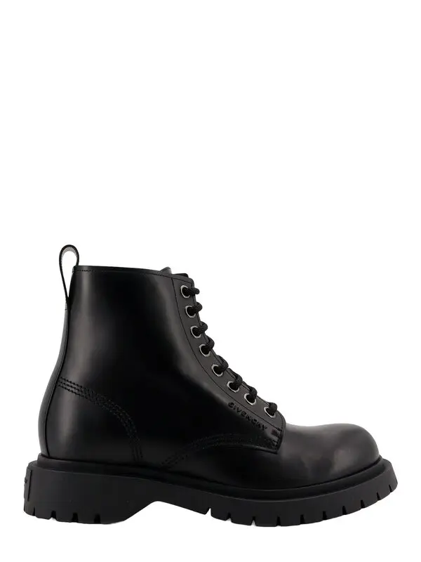 Givenchy Leather Lace-up Ankle Boots - Black