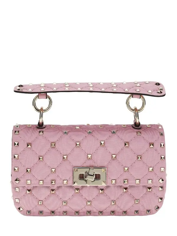 Valentino Garavani Rockstud Spike Leather Shoulder Bag - Pink