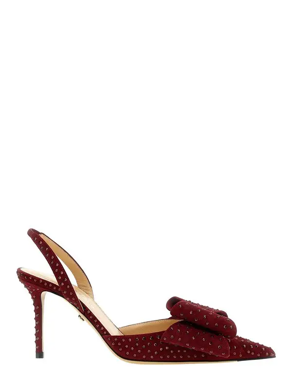 Mach & Mach Le Cadeau' Rhinestone Slingback Heels - Multicolor
