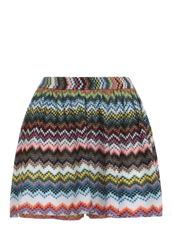 Missoni High-waisted Shorts With Chevron Pattern - Multicolor
