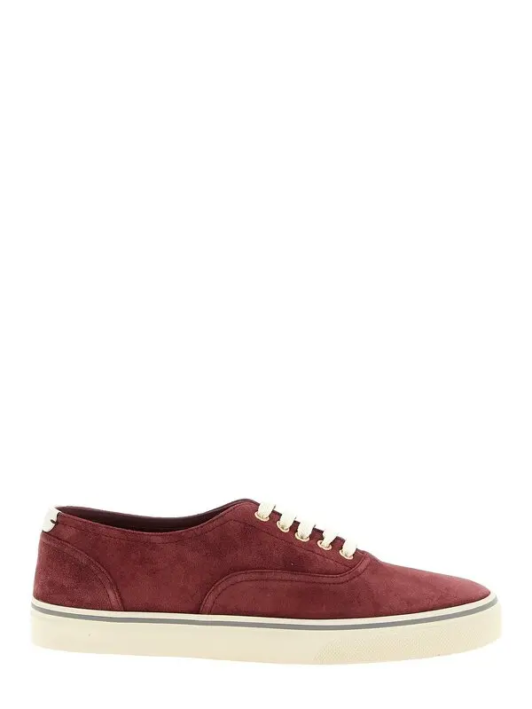 Brunello Cucinelli Suede Leather Lace-up Sneakers - Multicolor