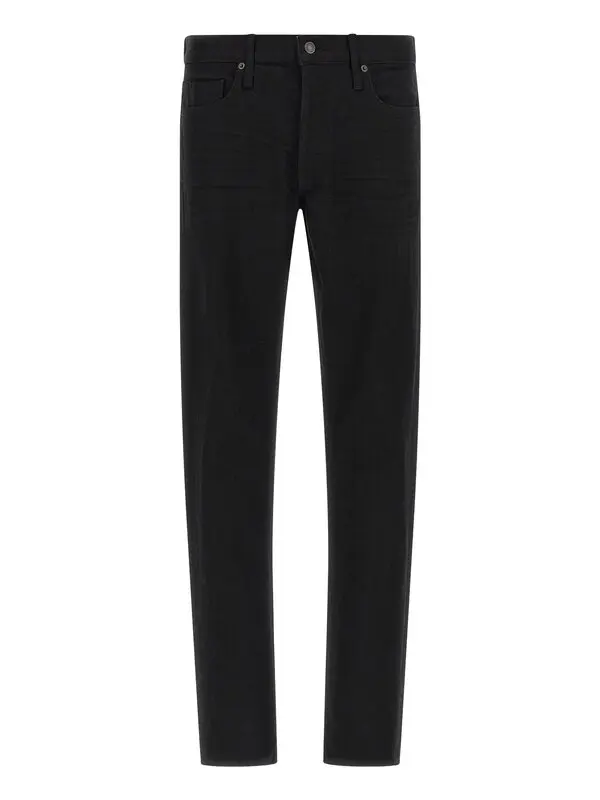 TOM FORD Straight Leg Garment-dyed Jeans - Black