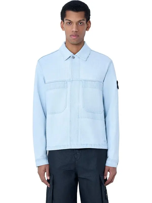 Stone Island Biker Jacket - Blue