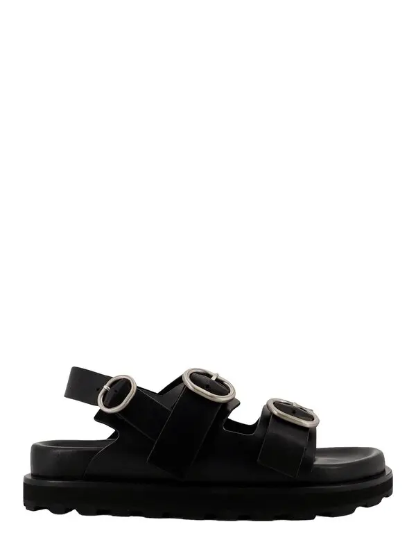 JIL SANDER Leather Sandals With Adjustable Buckles - Multicolor