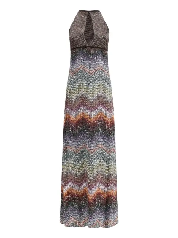 Missoni Sleeveless Zigzag Maxi Dress - Multicolor