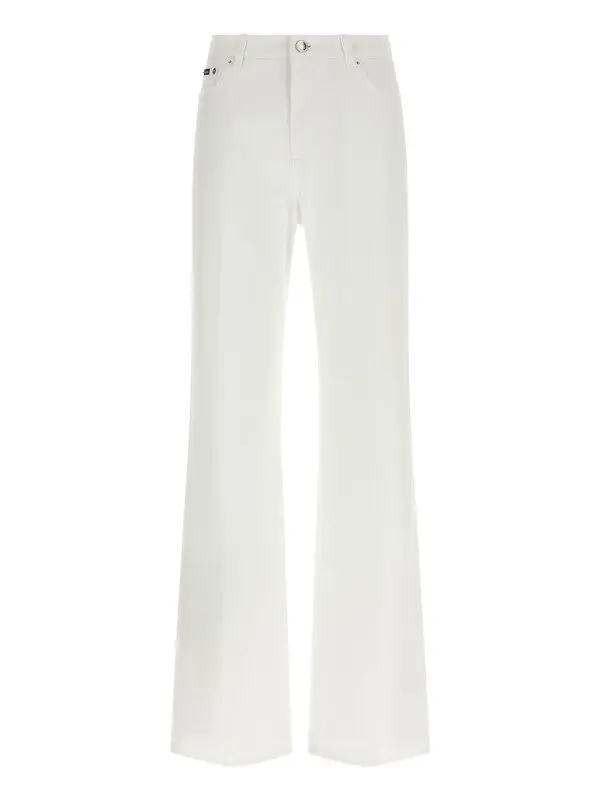Dolce & Gabbana Wide Leg Jeans - White