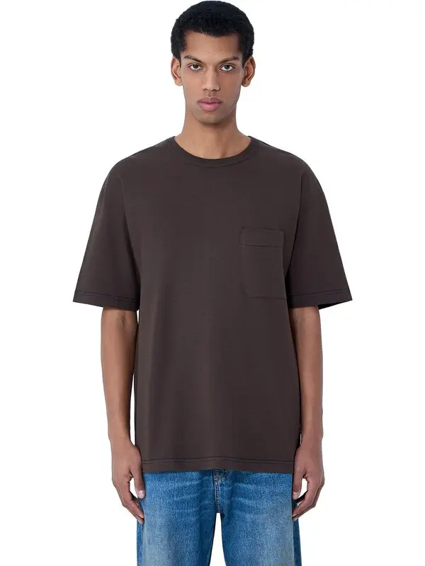 LEMAIRE Boxy Ss T-shirt - Brown