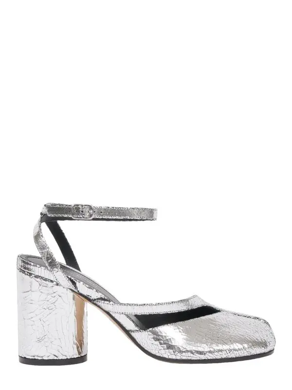 MAISON MARGIELA Tabi Sandal Pump With 8 Cm Heel - Silver