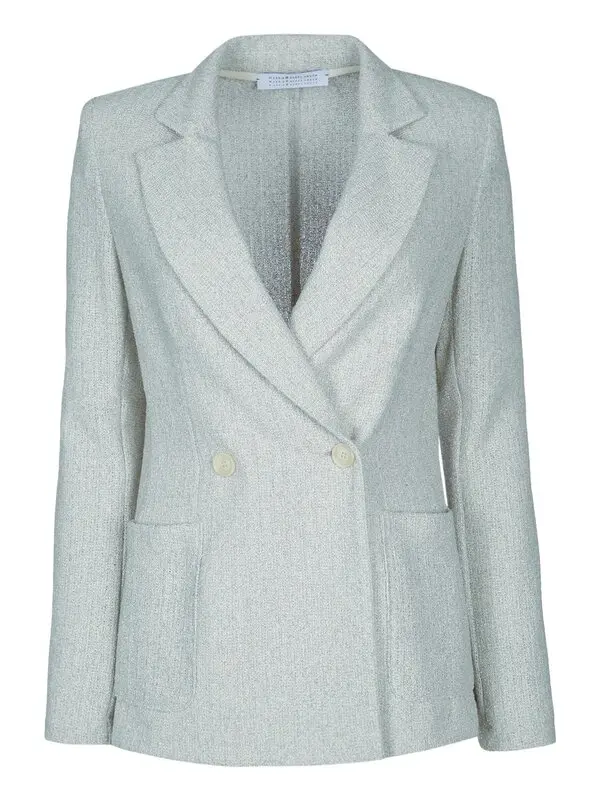 Harris Wharf London Double-breasted Blazer With Shoulder Pads - Multicolor