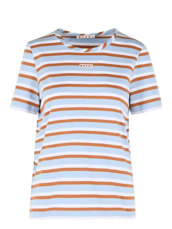 Marni Striped Cotton T-shirt - Multicolor