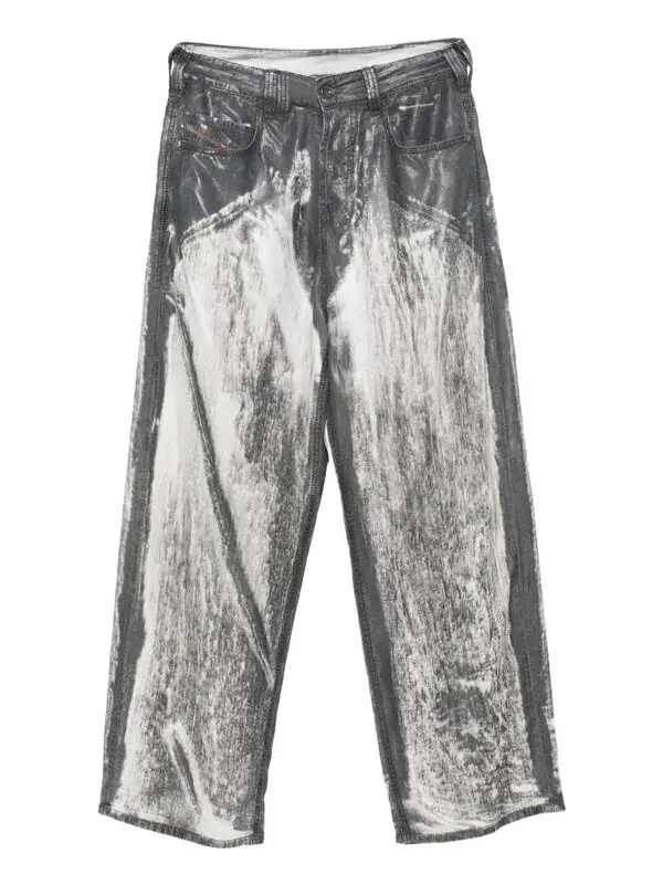 DIESEL® 1997" Applique Denim Trousers - Gray