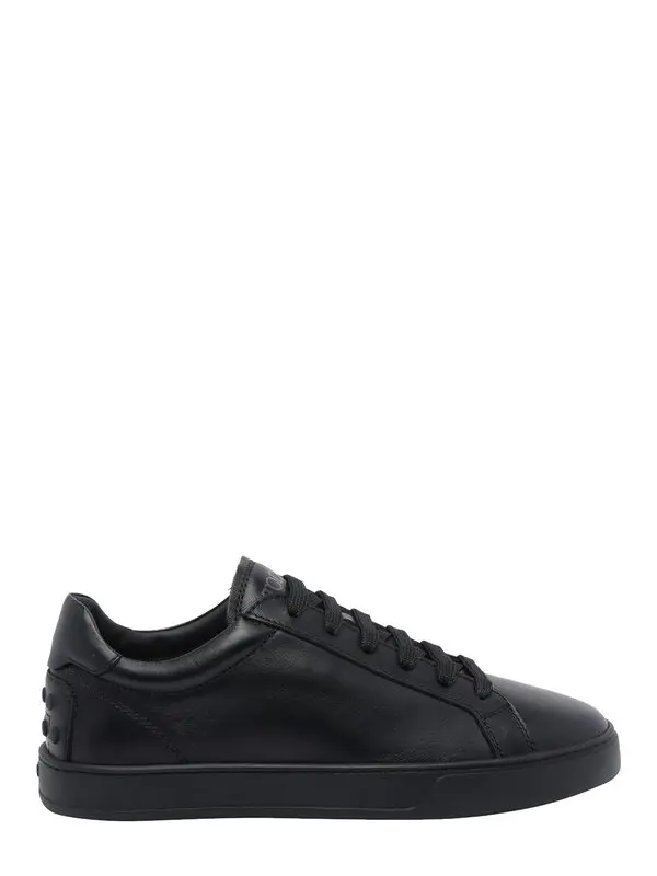 TOD'S Leather Lace-up Sneakers - Black