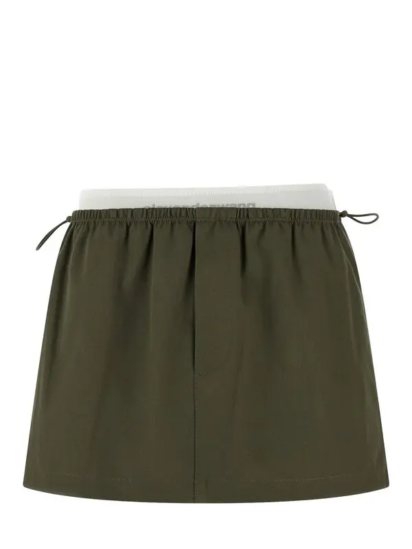 Alexander Wang Double Layer Waist Mini Skirt - Green
