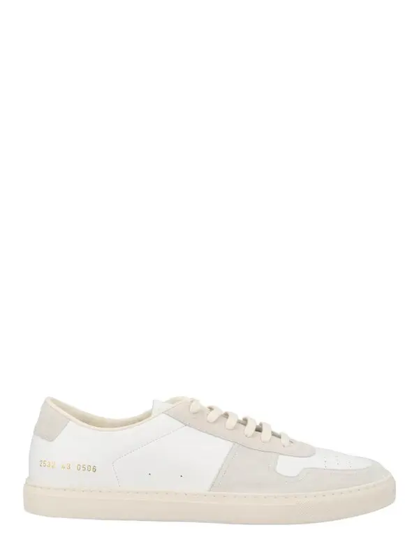 COMMON PROJECTS Bball Leather And Suede Sneakers - White