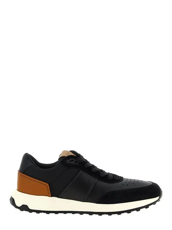 TOD'S Suede And Leather Running Sneakers - Black