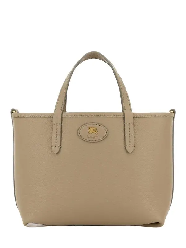 Burberry Dove Grey Leather Mini Bloomsbury Reversible Handbag - Gray