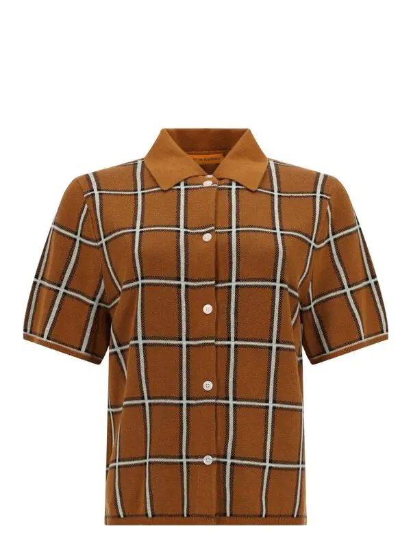 Guest In Residence Plaid Shirt - Brown
