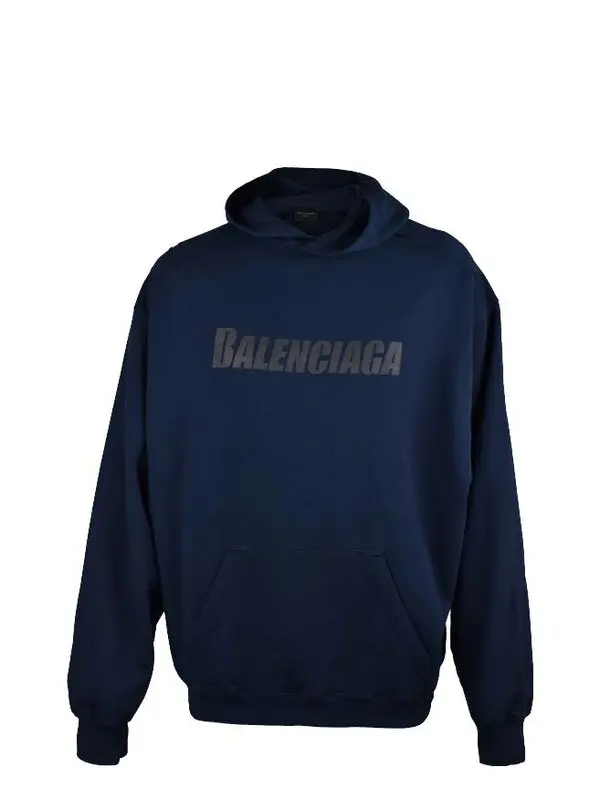 Balenciaga Oversized Hooded Sweatshirt - Blue