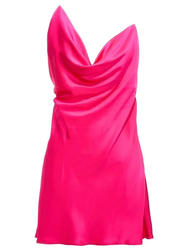 Y/project Satin Dress With Criss-cross Back Detail - Pink