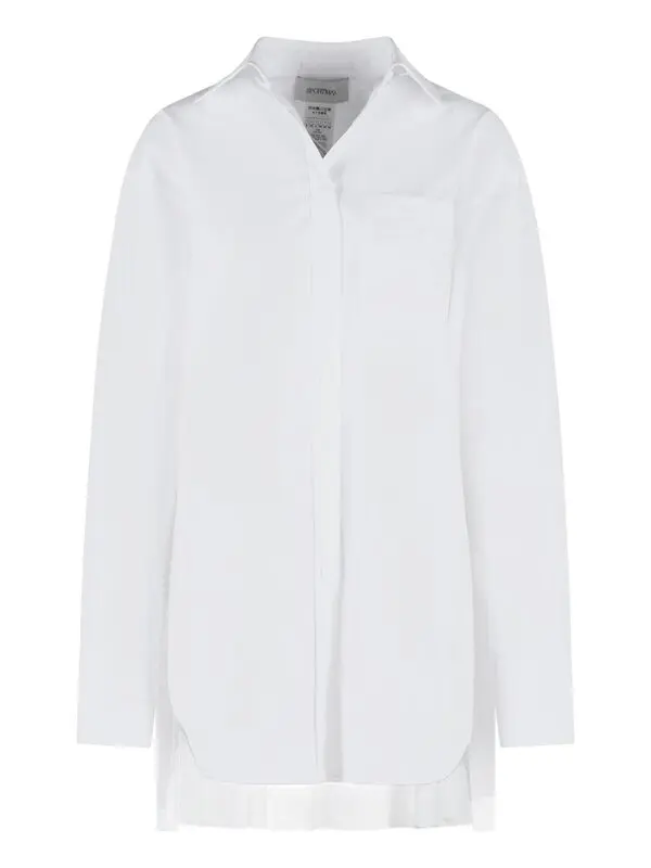 Sportmax Cotton Blend Shirt Dress - White