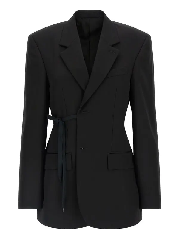 Balenciaga Wrap Tailored Single-breasted Blazer - Black