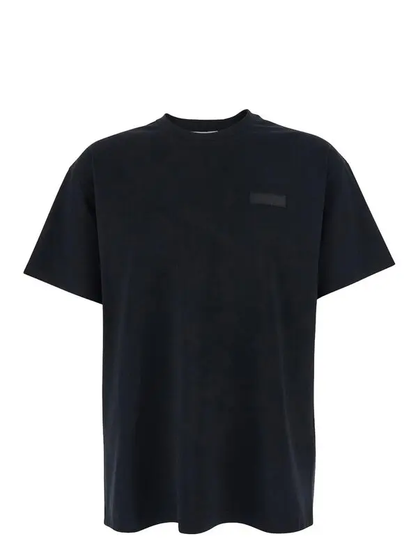 Givenchy T-shirt With Logo Patch On Chest In Cotton - Black