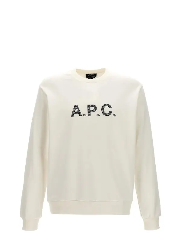 A.p.c. Timothy Organic Cotton Sweatshirt With Logo Print - Multicolor