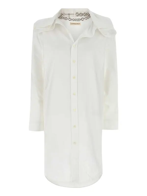 Y/project Shirt Dress - White