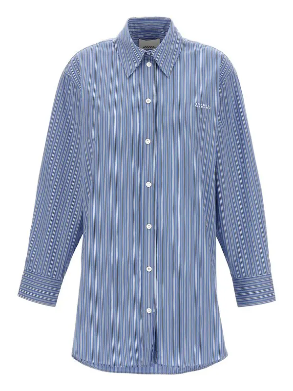 Isabel Marant Étoile Cylvany Striped Cotton Shirt - Blue
