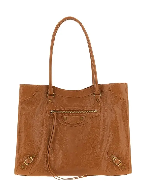 Balenciaga Arena Tote Le City M Shoulder Bag - Brown