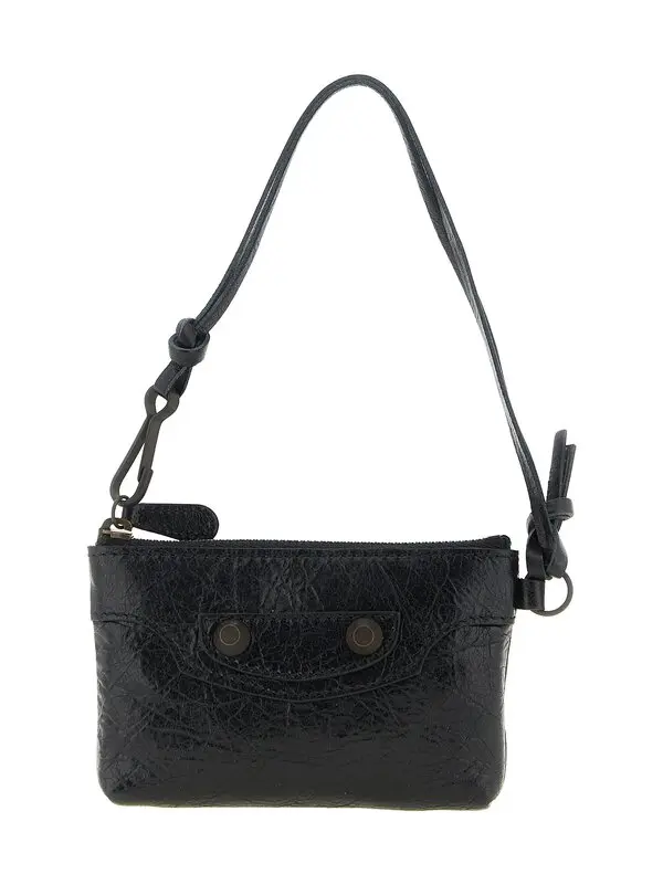 Balenciaga Le City" Lambskin Clutch - Black