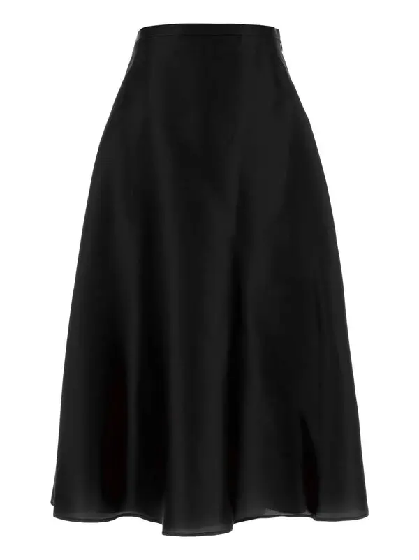 Alberta Ferretti Silk Skirt - Black