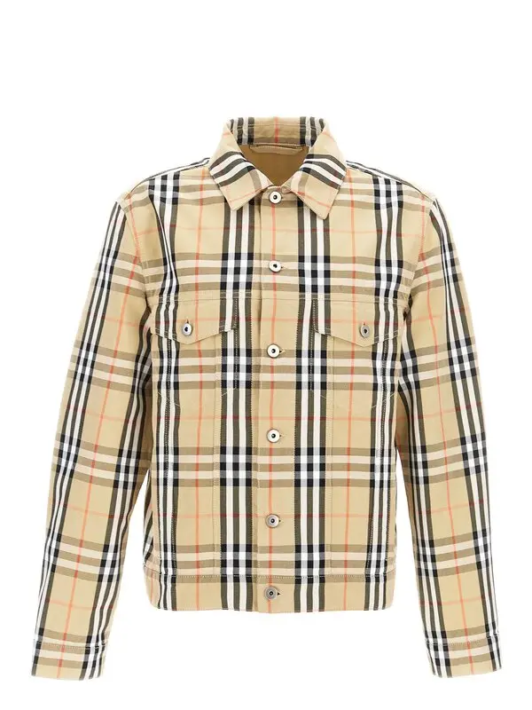 Burberry Check Jacket - Cream